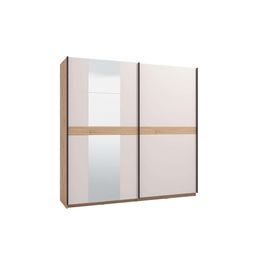 Schwebetürenschrank Inosign "Modena, Schlafzimmerschrank mit Spiegel, Breite 220/245 cm" Schränke Gr. B/H/T: 220 cm x 217 cm x 62 cm, Classic 220, 2 St., Komplettausführung, beige (cashmere) 2 Schiebetüren, FSC-zertifiziert, Trendfarbe cashmere