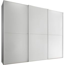 Schwebetürenschrank STAUD "Sinfonie Plus, edles Design in hochwertiger Qualität, Made Germany" Schränke Gr. B/H/T: 280 cm x 222 cm x 68 cm, Comfort, 3 St., weiß Mit vier verschiedenen Ausstattungsvarianten