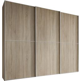 Schwebetürenschrank STAUD "Sinfonie Plus, edles Design in hochwertiger Qualität, Made Germany" Schränke Gr. B/H/T: 280 cm x 240 cm x 68 cm, Premium, 3 St., braun (sonoma eiche) Mit vier verschiedenen Ausstattungsvarianten