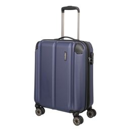 Hartschalen-Trolley Travelite "CITY S, anthrazit" Gr. B/H/T: 40cm x 55cm x 20cm 45 l, blau (marine) Koffer Handgepäck, Reisekoffer, Hartschalen-Trolley