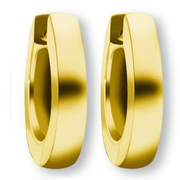 Paar Creolen ONE ELEMENT "Ohrringe aus 585 Gelbgold Ø 12,0 x 2,0 mm" Ohrringe Gr. Damen, Gelbgold 585, goldfarben (gold) Damen Gold Schmuck