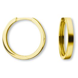 Paar Creolen ONE ELEMENT "Ohrringe aus 585 Gelbgold Ø 16,0 x 2,0 mm" Ohrringe Gr. Damen, Gelbgold 585, goldfarben (gold) Damen Gold Schmuck