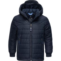 Winterjacke Ragwear "Coolio" Gr. 128, blau (navy) Jungen Jacken Gesteppte Winter-Outdoorjacke mit Kapuze