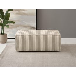 Hocker Andas "FINNLEY" Gr. B/H/T: 102cm x 42cm x 69cm, Cord, beige (creme) passend zur Polster-Serie FINNLEY