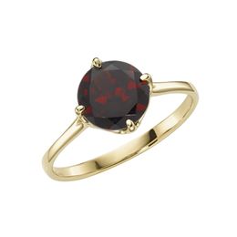 Goldring Luigi Merano "mit Granat, Gold 585" Fingerringe Gr. 56, Gelbgold 585, rot Damen