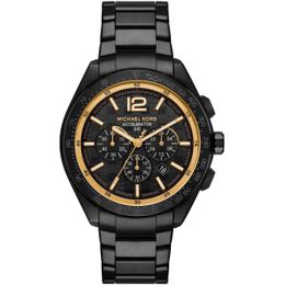 Chronograph Michael Kors "ACCELERATOR 2.0" Armbanduhren schwarz Herren Armbanduhr, Herrenuhr, Edelstahlarmband, analog, Tag, Stoppfunktion