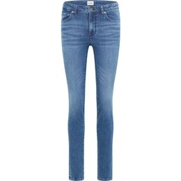 Slim-fit-Jeans Mustang "Style Shelby Slim" Gr. 33, Länge 34, blau (502 mittelblau) Damen Jeans