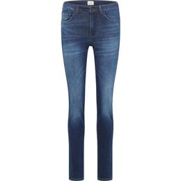 Slim-fit-Jeans Mustang "Style Shelby Slim" Gr. 27, Länge 30, blau (802 dunkelblau) Damen Jeans