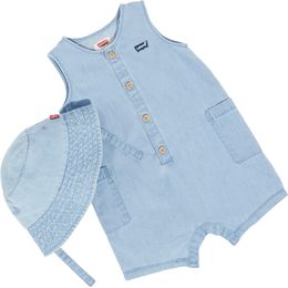 Starterpaket LEVI'S KIDS Gr. 18M (86), blau (summer wind) Baby KOB Set-Artikel Strampler und Hut für Babys