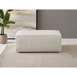 Hocker Andas "FINNLEY" Gr. B/H/T: 102cm x 42cm x 69cm, Cord, beige (hellbeige) passend zur Polster-Serie FINNLEY