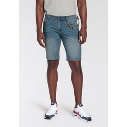 Jeansshorts Bruno Banani Gr. 29, N-Gr, blau (light blau used), Herren, Denim/Jeans, Obermaterial: 70% Baumwolle, 28% Polyester, 2% Elasthan, Jeans, bequemer Sitz, gerade Beinform, mit praktischen Taschen