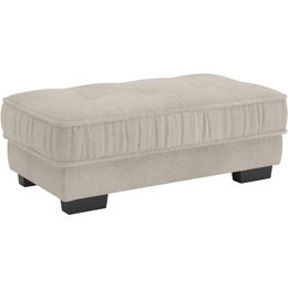 Hockerbank Inosign "Diwan II DuraFlex" Hocker Gr. B/H/T: 128cm x 46cm x 67cm, Soft clean, beige (novaclean avanti 4 ecru) Hochwertige DuraFlex-Kaltschaumpolsterung, bis 140 kg belastbar