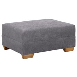 Hocker Home Affaire "DuraSpring" Gr. B/H/T: 93 cm x 42 cm x 77 cm, Struktur Chenille, grau (stone) Mit DuraSpring-Taschenfederkern, bis 140 kg belastbar