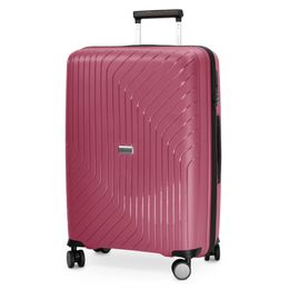 Hartschalen-Trolley Hauptstadtkoffer "TXL, 66 cm" Gr. B/H/T: 46cm x 66cm x 26cm 76 l, lila (berry) Koffer Hartschalen-Koffer mittel groß Reisegepäck TSA Schloss