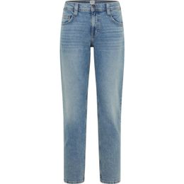 Straight-Jeans Mustang "Style Denver Straight" Gr. 34, Länge 30, 333 mittelblau Herren Jeans