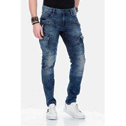 Cipo & Baxx 5-Pocket-Jeans CIPO & BAXX "Jeans" Gr. 30, Länge 32, blau Herren Jeans