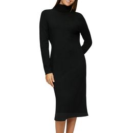 Abendkleid s.Oliver Gr. 42, N-Gr, schwarz (black) Damen Kleider mit Rollkragen