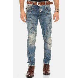 Cipo & Baxx Straight-Jeans CIPO & BAXX "Jeans" Gr. 29, Länge 32, blau (jeansblau) Herren Jeans