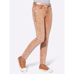 Bequeme Jeans Ambria Gr. 36, Normalgrößen, orange (papaya) Damen Jeans