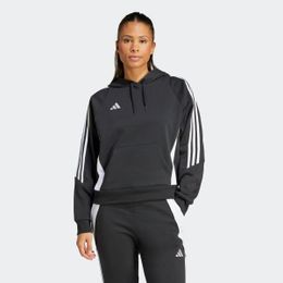 Kapuzensweatshirt adidas Performance "TIRO24 SWHOODW" Gr. L, schwarz-weiß (black, white) Damen Sweatshirts