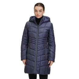 Outdoorjacke Betty Barclay "Betty Barclay Outdoorjacke mit abnehmbarer Kapuze", Damen, Gr. 44, blau (blaugrau), Obermaterial: 88% Polyester, 12% Polyamid. Futter: 100% Polyester. Füllung: 100% Polyester., casual, tailliert, Langarm, Jacken