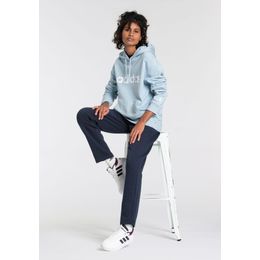 Kapuzensweatshirt adidas Sportswear "W LIN FT HD" Gr. L, blau (wonder blue) Damen Sweatshirts