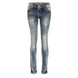 Cipo & Baxx Slim-fit-Jeans CIPO & BAXX "Jeans" Gr. 26, Länge 34, blau (jeansblau) Damen Jeans