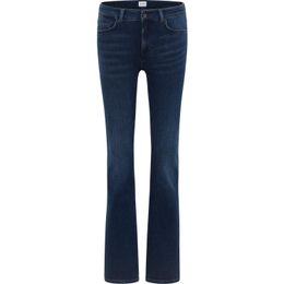 Slim-fit-Jeans Mustang "Style Shelby Slim Boot" Gr. 26, Länge 30, blau (502 mittelblau) Damen Jeans