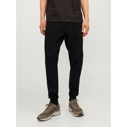 Jack & Jones Sweathose JACK & JONES "JPSTWILL FUSION SWEAT PANTS NOOS" Gr. L, N-Gr, schwarz (black) Herren Hosen