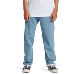 Stoffhose Quiksilver "DNA BEACH DENIM PANT YOUTH" Gr. 10 (134/140), N-Gr, grau (2001 stone w) Kinder Hosen