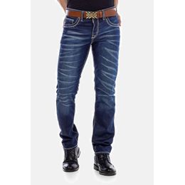 Cipo & Baxx Slim-fit-Jeans CIPO & BAXX "Jeans" Gr. 30, Länge 34, blau (dunkelblau) Herren Jeans