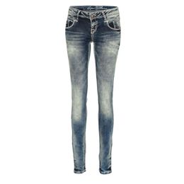 Cipo & Baxx 5-Pocket-Jeans CIPO & BAXX "Jeans" Gr. 29, Länge 34, blau (jeansblau) Damen Jeans