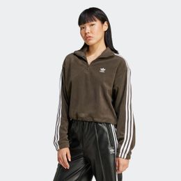 Sweatjacke adidas originals "POLARF HALF ZIP" Gr. XXL, grün (shadow olive) Damen Sweatjacken