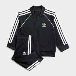 Trainingsanzug adidas originals "SST TRACKSUIT" Gr. 80, schwarz (black) Kinder Sportanzüge