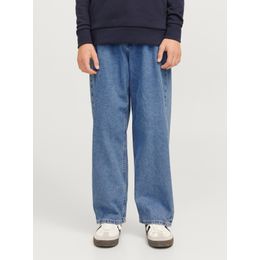 Jack & Jones Relax-fit-Jeans JACK & JONES JUNIOR "JJIALEX JJORIGINAL SQ 042 JNR" Gr. 170, N-Gr, blau (blau denim), Jungen, Denim/Jeans, Obermaterial: 100% Baumwolle, unifarben, Jeans