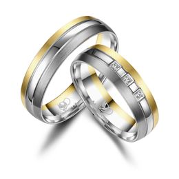 Verlobungsring MARRYA "Titan Ringe Trauringe Eheringe Partnerringe" Fingerringe Gr. 48, Titan, goldfarben (herren ring, gold, silber) Damen