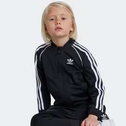 Trainingsanzug adidas originals "SST TRACKSUIT" Gr. 122, schwarz (black) Kinder Sportanzüge