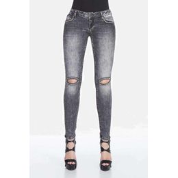 Cipo & Baxx Slim-fit-Jeans CIPO & BAXX "Jeans" Gr. 26, Länge 34, schwarz Damen Jeans