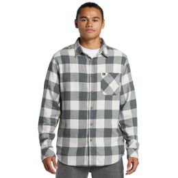 Langarmhemd Quiksilver "BUFFALO CLASHORT SLEEVEIC FLANNEL" Gr. L, N-Gr, grau (urban chic b) Herren Hemden