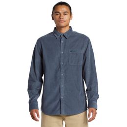 Langarmhemd Quiksilver "SMOKE TRAIL CORD" Gr. L, N-Gr, blau (flint stone) Herren Hemden