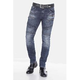 Cipo & Baxx 5-Pocket-Jeans CIPO & BAXX "Jeans" Gr. 28, Länge 32, blau (dunkelblau) Herren Jeans