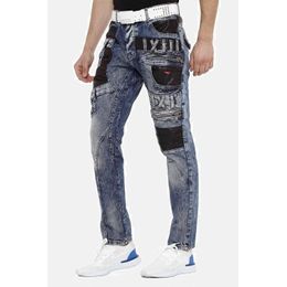 Cipo & Baxx Regular-fit-Jeans CIPO & BAXX "Jeans" Gr. 32, Länge 32, blau Herren Jeans