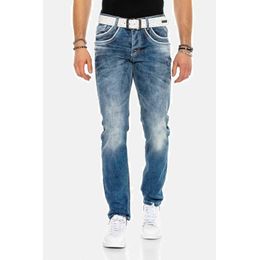 Cipo & Baxx Regular-fit-Jeans CIPO & BAXX "Jeans" Gr. 30, Länge 34, blau (jeansblau) Herren Jeans