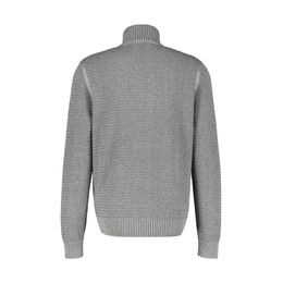 Strickjacke Lerros "Lerros mit Reißverschluss" Gr. L, grau (platinum grey melange) Herren Strickjacken