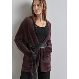 Cardigan Street One Gr. 40, rot (enigma red) Damen Strickjacken lang, offen zu tragen