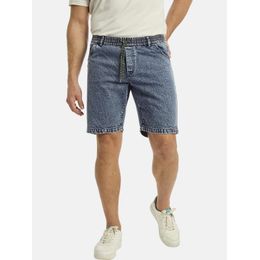 Bermudas Jan Vanderstorm "Jeansshort PEROLOF" Gr. 54, N-Gr, blau Herren Hosen in Moonwash-Optik