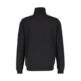 Sweatshirt Lerros "Lerros Pullover mit Troyerkragen" Gr. 4XL, schwarz (black) Herren Sweatshirts