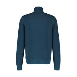 Strickjacke Lerros "Lerros mit Reißverschluss" Gr. L, blau (rich blue) Herren Strickjacken