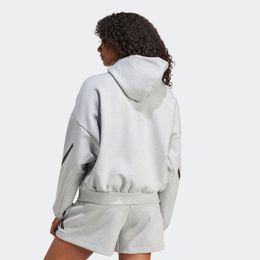 Kapuzensweatshirt adidas Sportswear "W Z.N.E. OH HD" Gr. L, grau (medium grey heather) Damen Sweatshirts