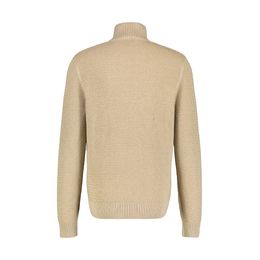 Strickpullover Lerros "Lerros Stricktroyer mit Reißverschluss" Gr. L, beige (tender melange) Herren Pullover